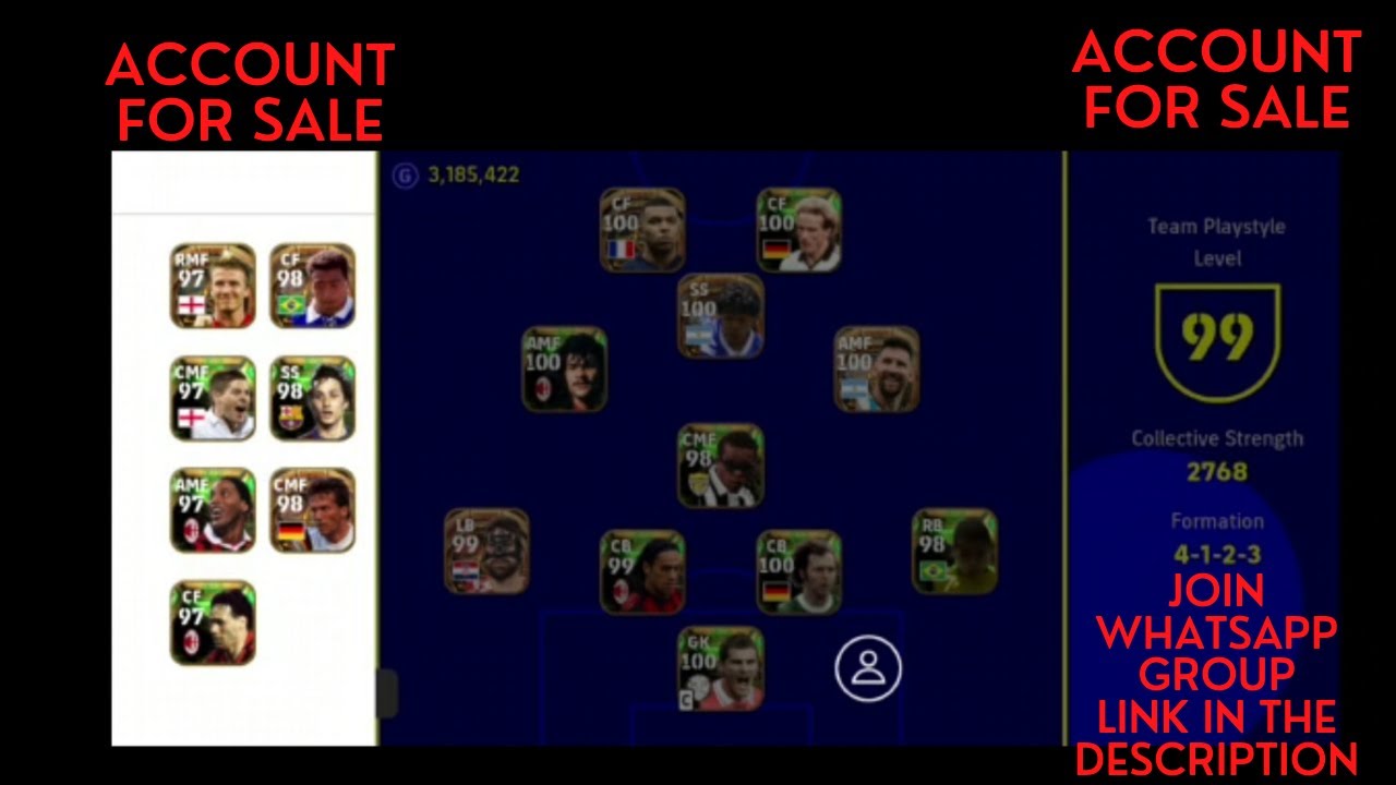 Efootball pes 30 epic cards and 15 packs account for sale with 3 cf ...