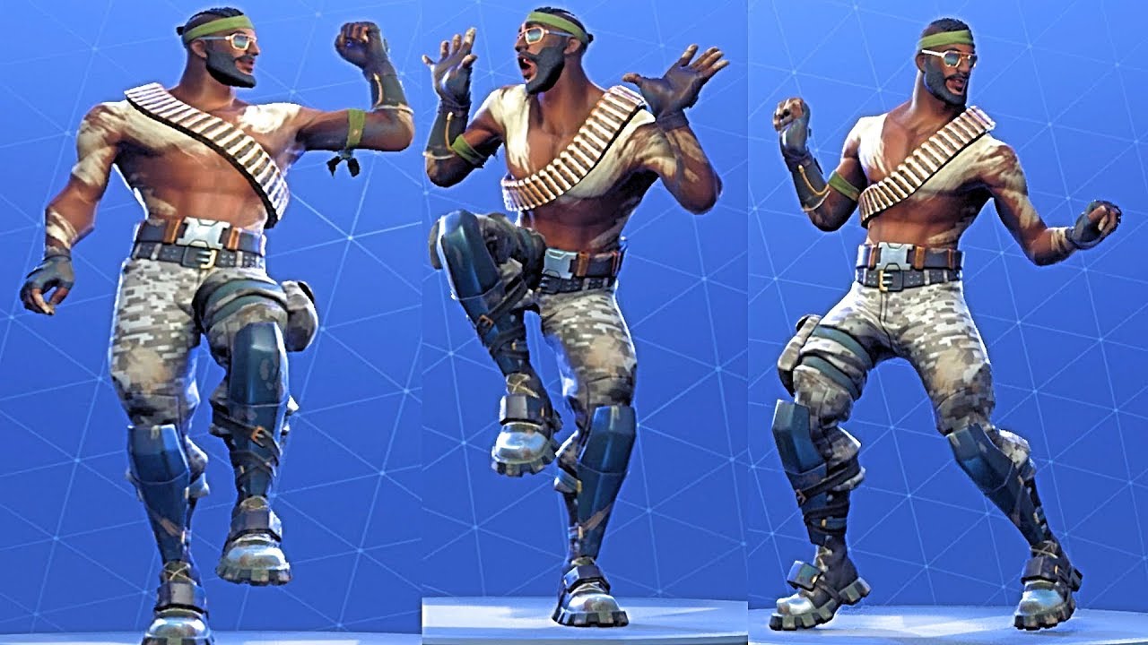Fortnite Bandolier Performs All Dances All Season 1 4 Dance Emotes
