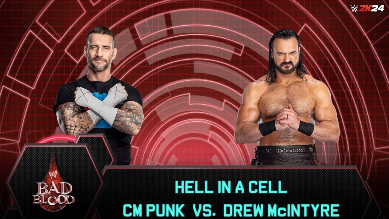 CM Punk vs Drew McIntyre WWE Bad Blood 2024 Hell in a Cell - FULL MATCH ...