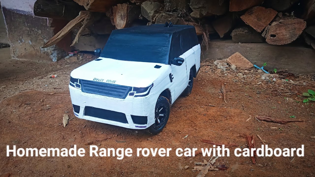 homemade RC Range rover car with cardboard - YouTube