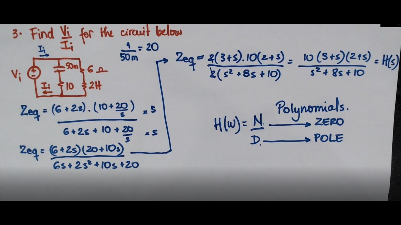 transfer function, example 2 - YouTube