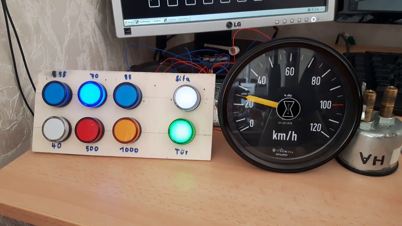Zusi Fahrpult: PZB 90 und Deuta Tacho mit Arduino Mega über TCP ...