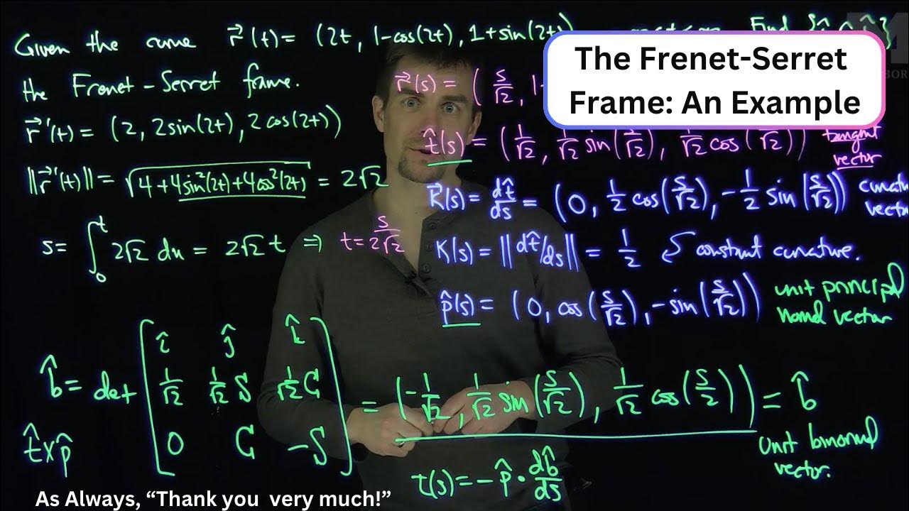 The Frenet Serret Frame: An Example - YouTube