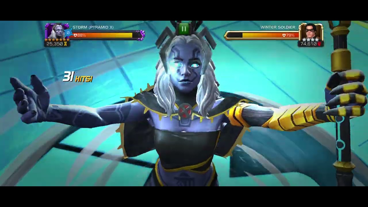 7 star Storm (Pyramid X) Prowess Queen Shocking Damage #mcoc - YouTube