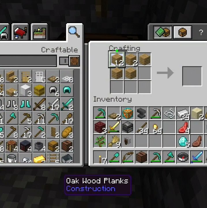 How to make a oak sign in Minecraft - YouTube