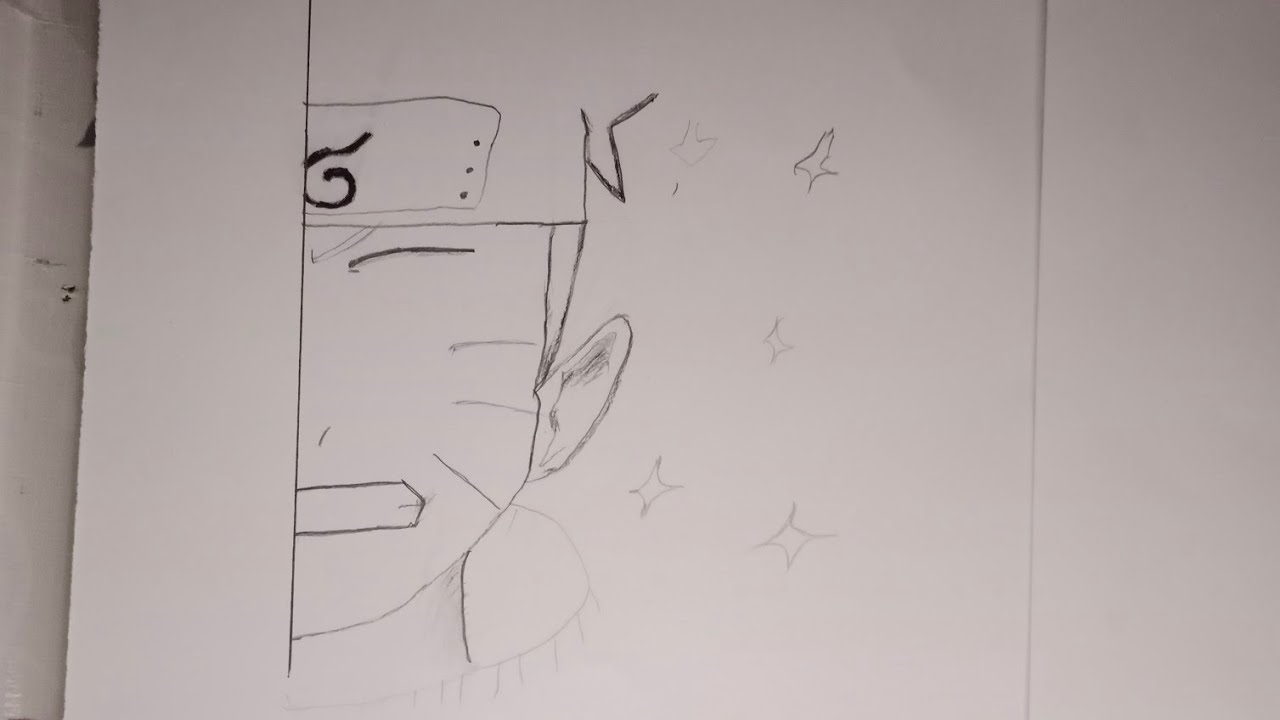 How to draw naruto half face step by step - YouTube
