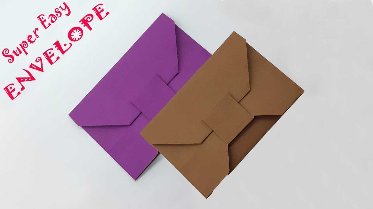 DIY - Super Easy Origami Envelope Tutorial | (Without Glue Tape and ...