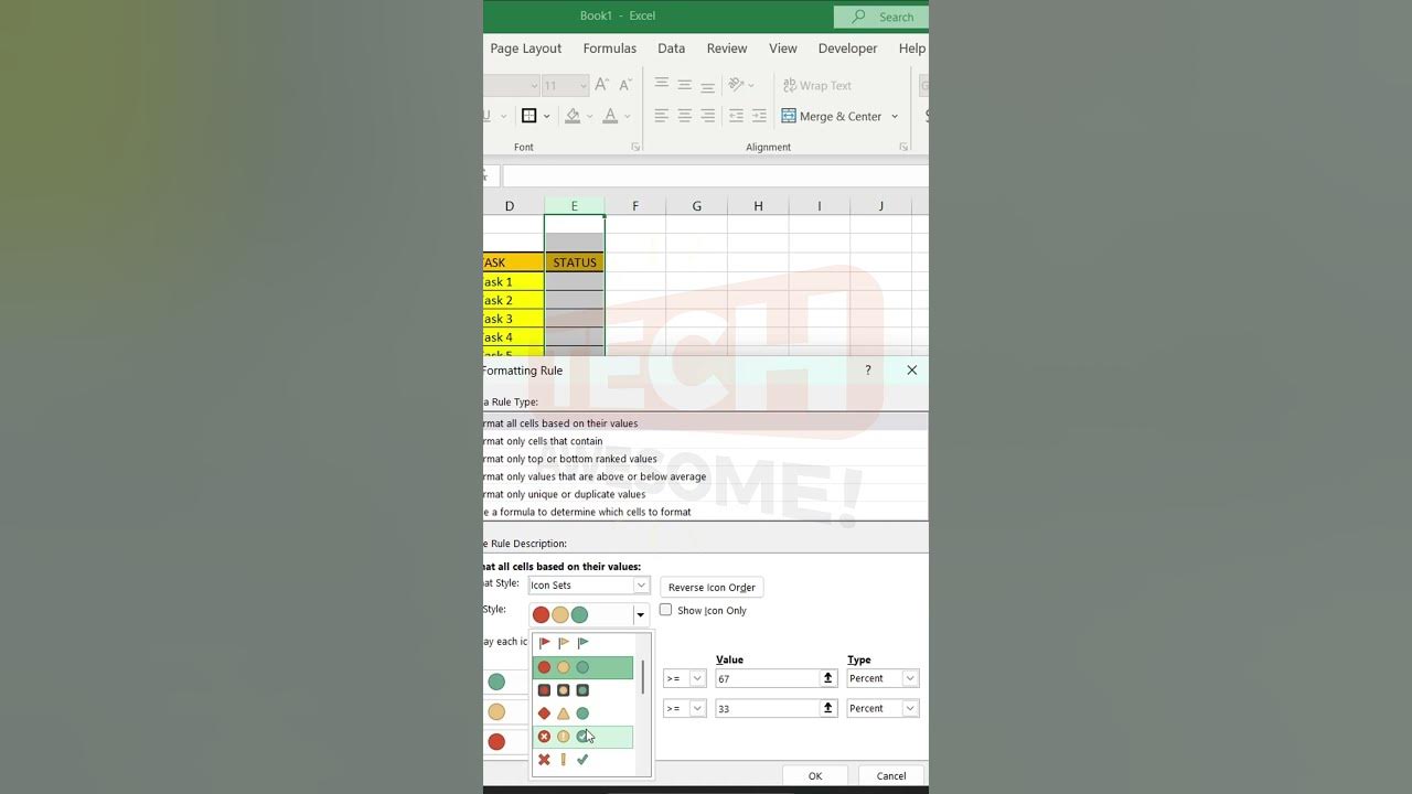 Best Excel Triks & Tips No 6 Set Icon based on a number value in Excel #exceltips #exceltricks ...