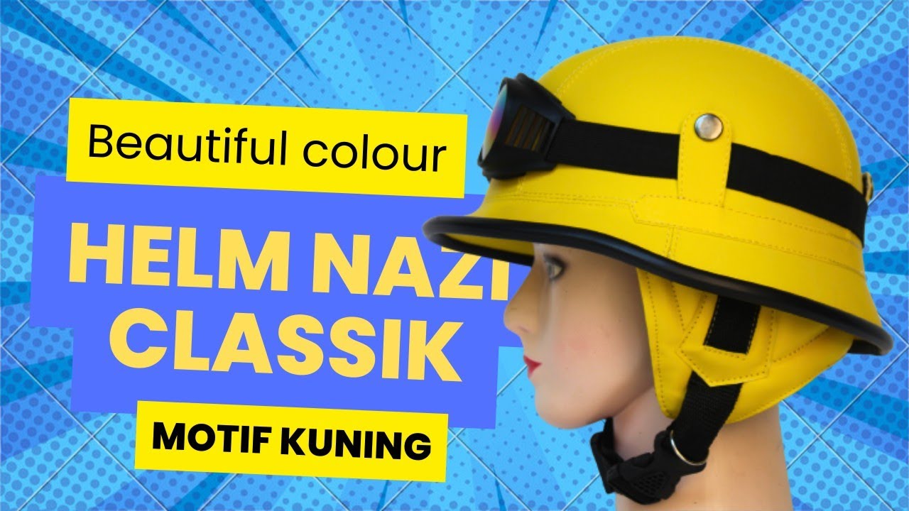 HELM NAZI CLASSIK||WARNA KUNING - YouTube