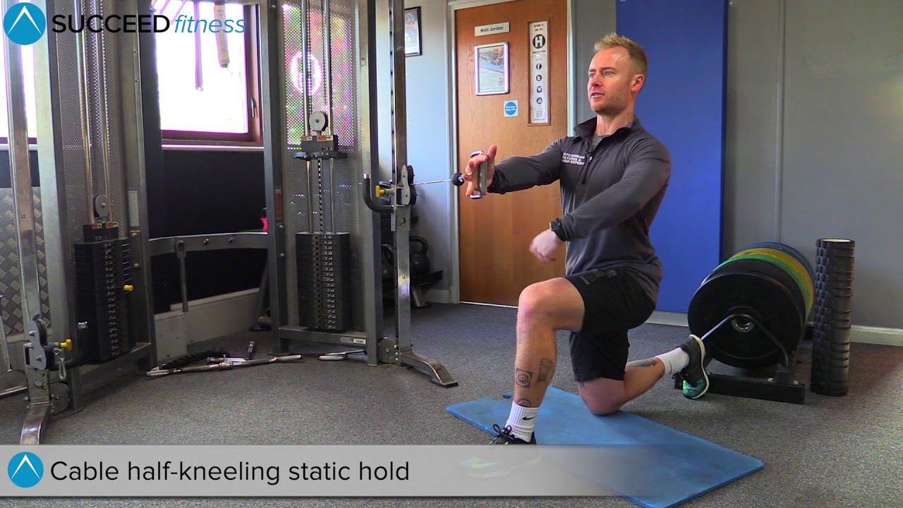 HOW TO: Cable half-kneeling static hold – A great exercise for core ...