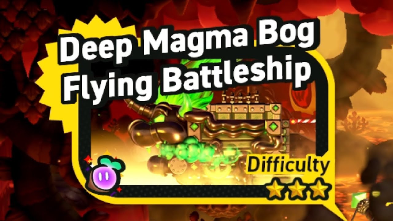 Deep Magma Bog Flying Battleship 100% All Coins and Wonder Seeds Super ...