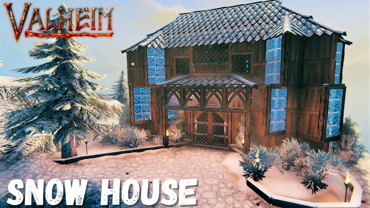 I Built A Snow Winter House In Valheim | Time-Lapse - YouTube