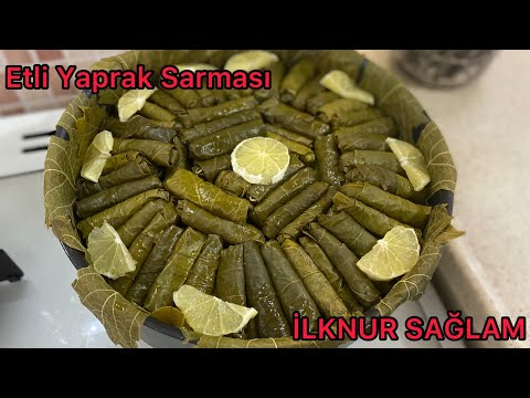 Etli Yaprak Sarması/Lokum Gibi Dağılmadan Pişen Etli Sarma Nasıl Yapılır💯Sarma Tarifleri/Etli Sarma