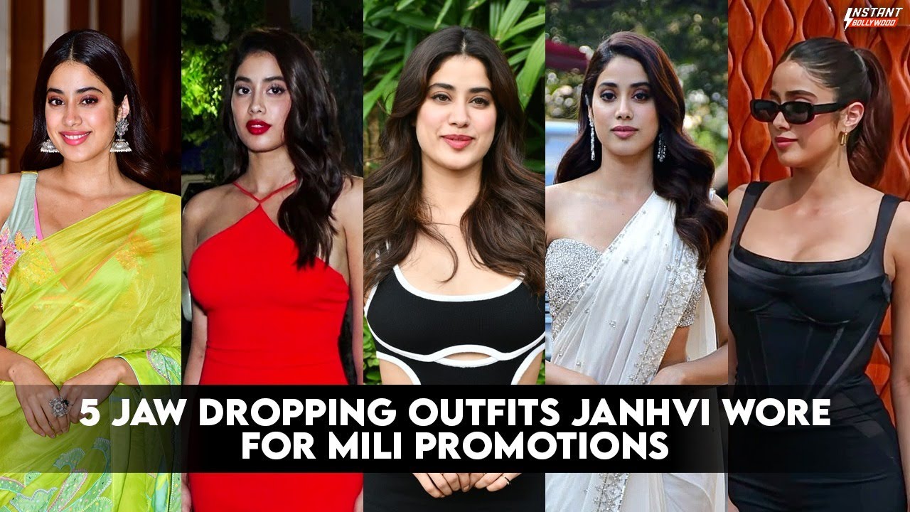 Jhanvi Kapoor's Jaw Dropping Outfits For Mili Promotions - YouTube