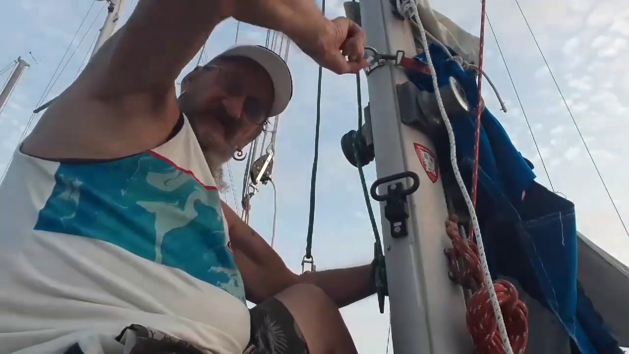 Mast step install - YouTube