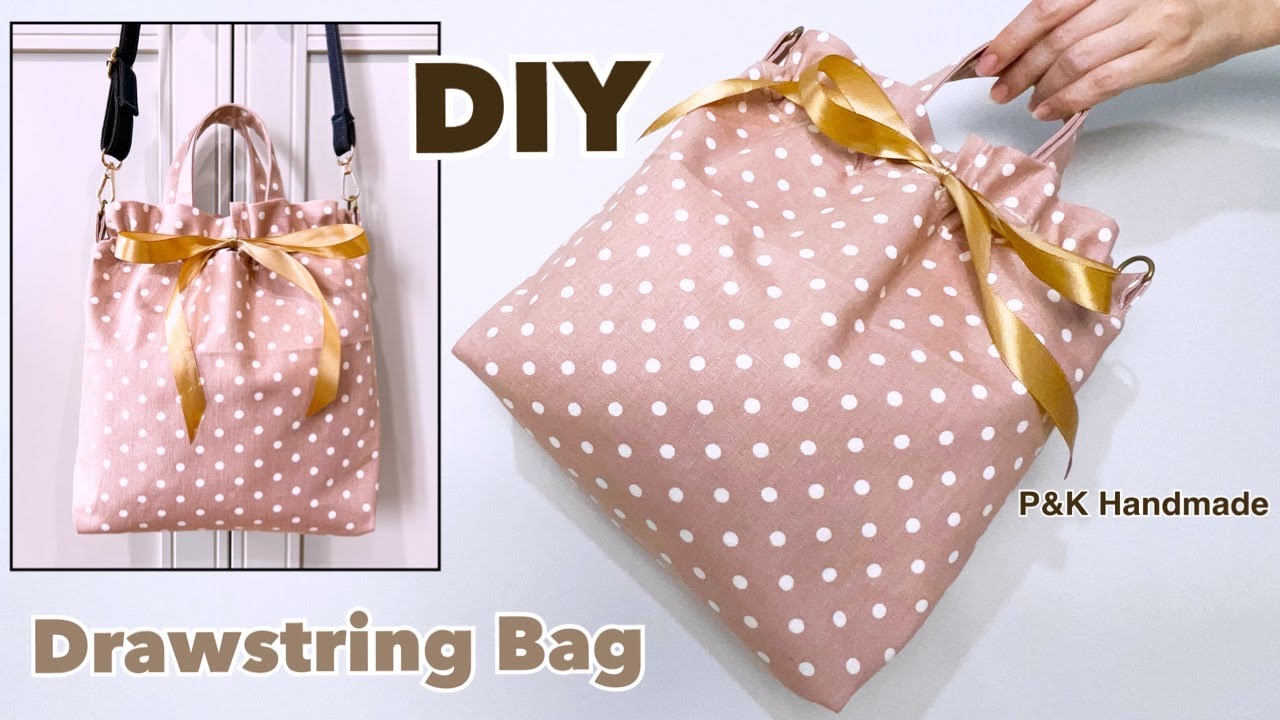 EASY TO MAKE | HOW TO MAKE CUTE DRAWSTRING BAG | DIY DRAWSTRING ...