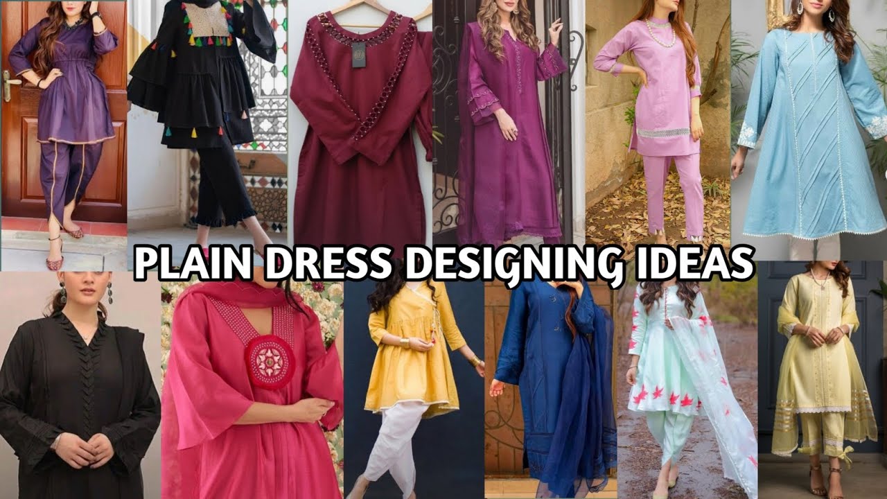 100+ Simple Plain dress designing ideas | Summer lawn cotton dresses # ...