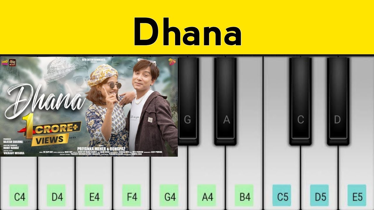 Dhana Song Piano Tutorial | Priyanka Meher | Garhwali Song - YouTube