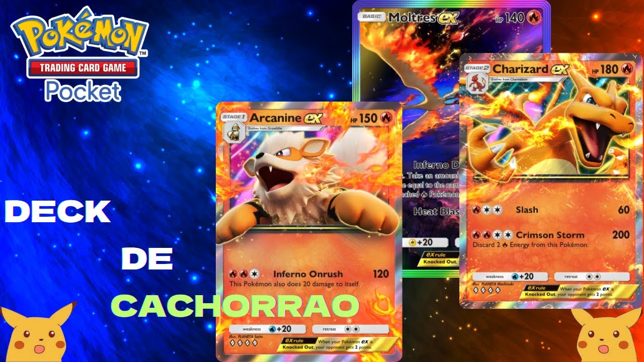 Cachorrão ta solto!! Deck Arcanine EX \ Charizard EX \ Moltres EX ...