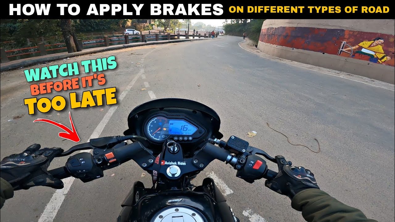 How To Apply BREAKS on Different Types of Roads - Pulsar 150 🔥 - YouTube