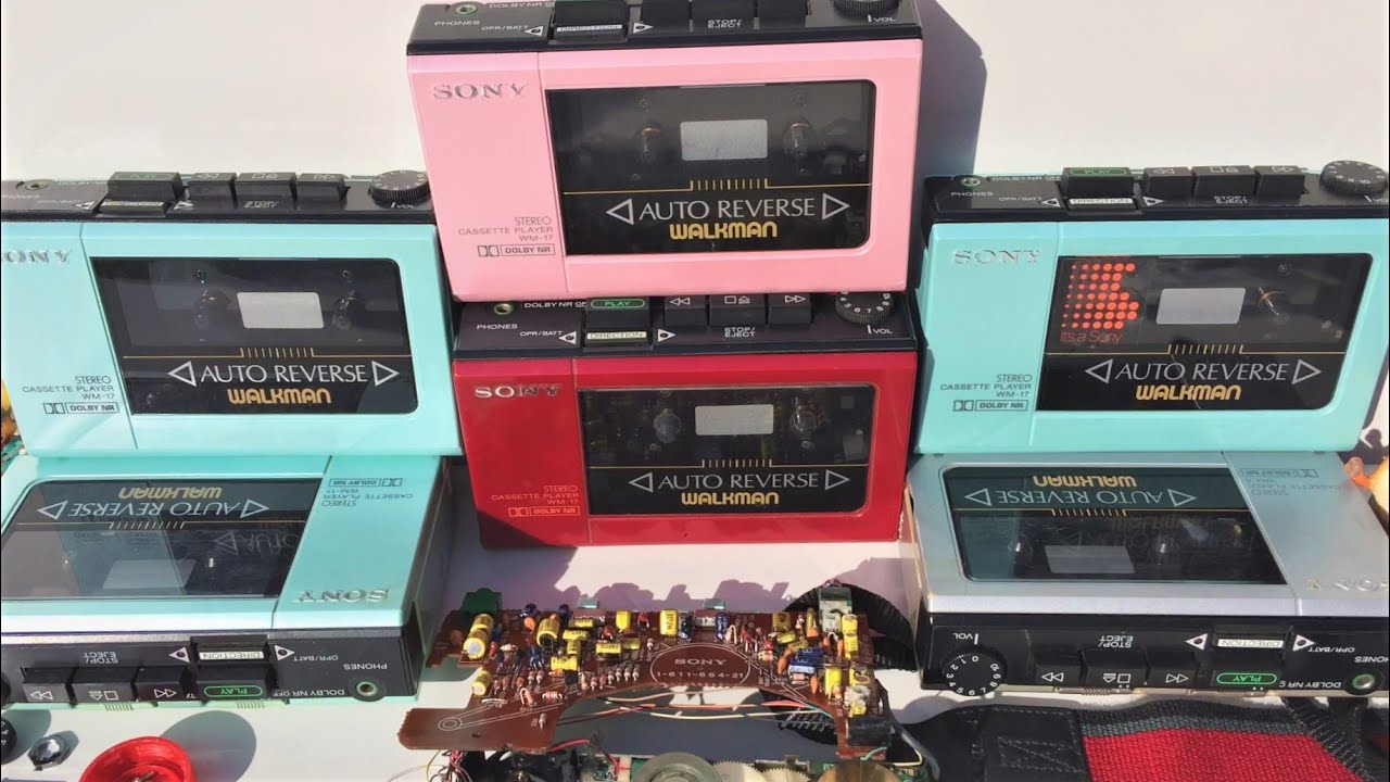 Sony Cassette Player | Walkman Sony WM-17 Pink Red Turquoise - What it ...