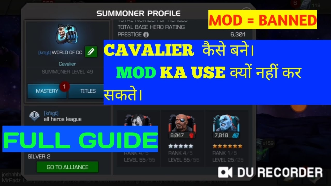 how to use mod in mcoc|my mcoc guide EP-1|my journey to marvel contest ...