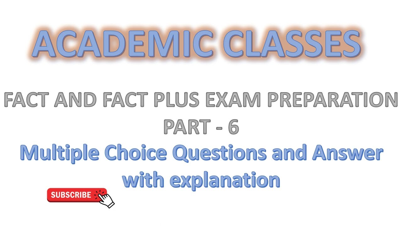 FACT AND FACT PLUS EXAM PREPARATION (Forensic Science) PART 6 - YouTube