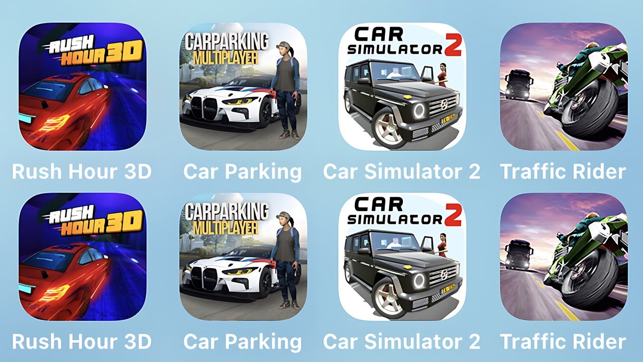 Rush Hour 3D, Car Parking, Car Simulator 2 and More Car Parking Games ...