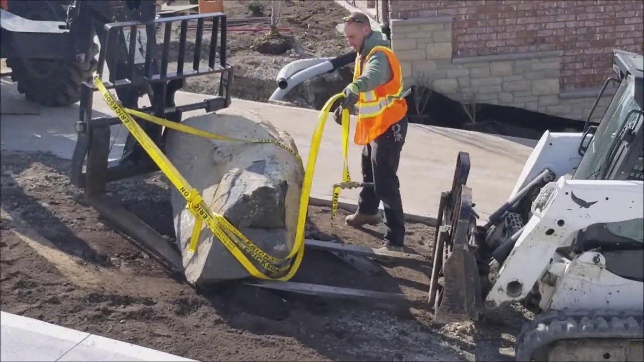 LARGE ROCK DELIVERY, BOULDERS - YouTube