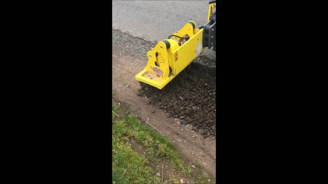 Multihog French Drain Harrow attachment - YouTube