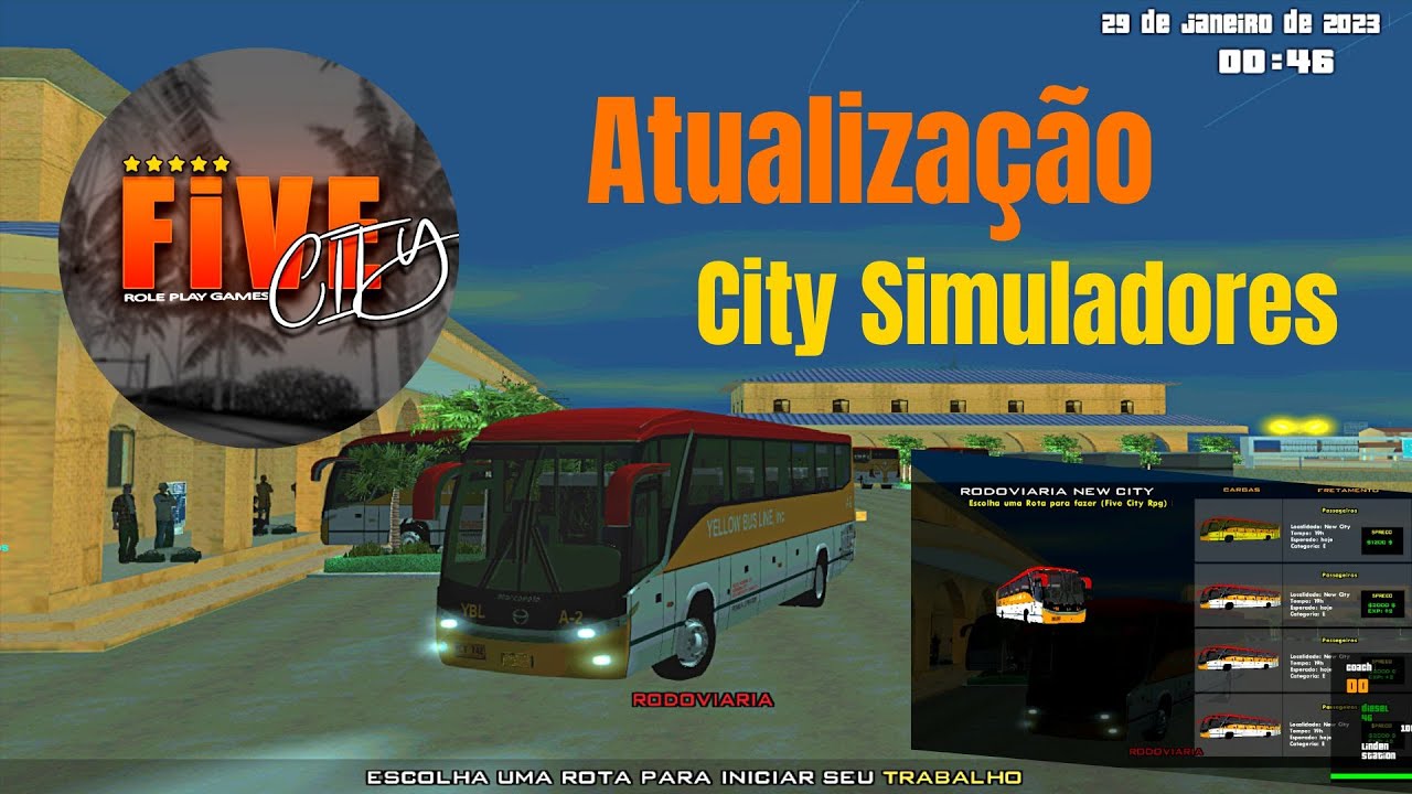 Five City Rpg - Trabalho no Sistema City simuladores - YouTube