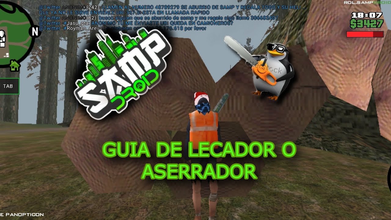 GUIA DE LECADOR O ASERRADOR EN (SAMPDROID) - YouTube