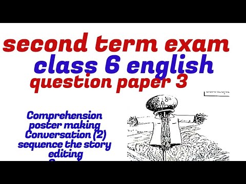 class 6 english second term question paper 2024 kerala syllabus #class6 ...