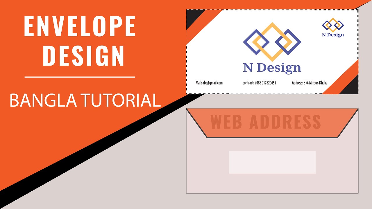 Learn Envelope Design in Bangla Language || Bangla Tutorial || N Design ...