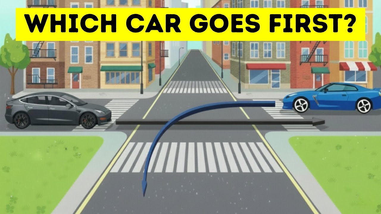 Which Car Goes First? 🚗🚦 Only Smart Drivers Get It Right! | Right of ...