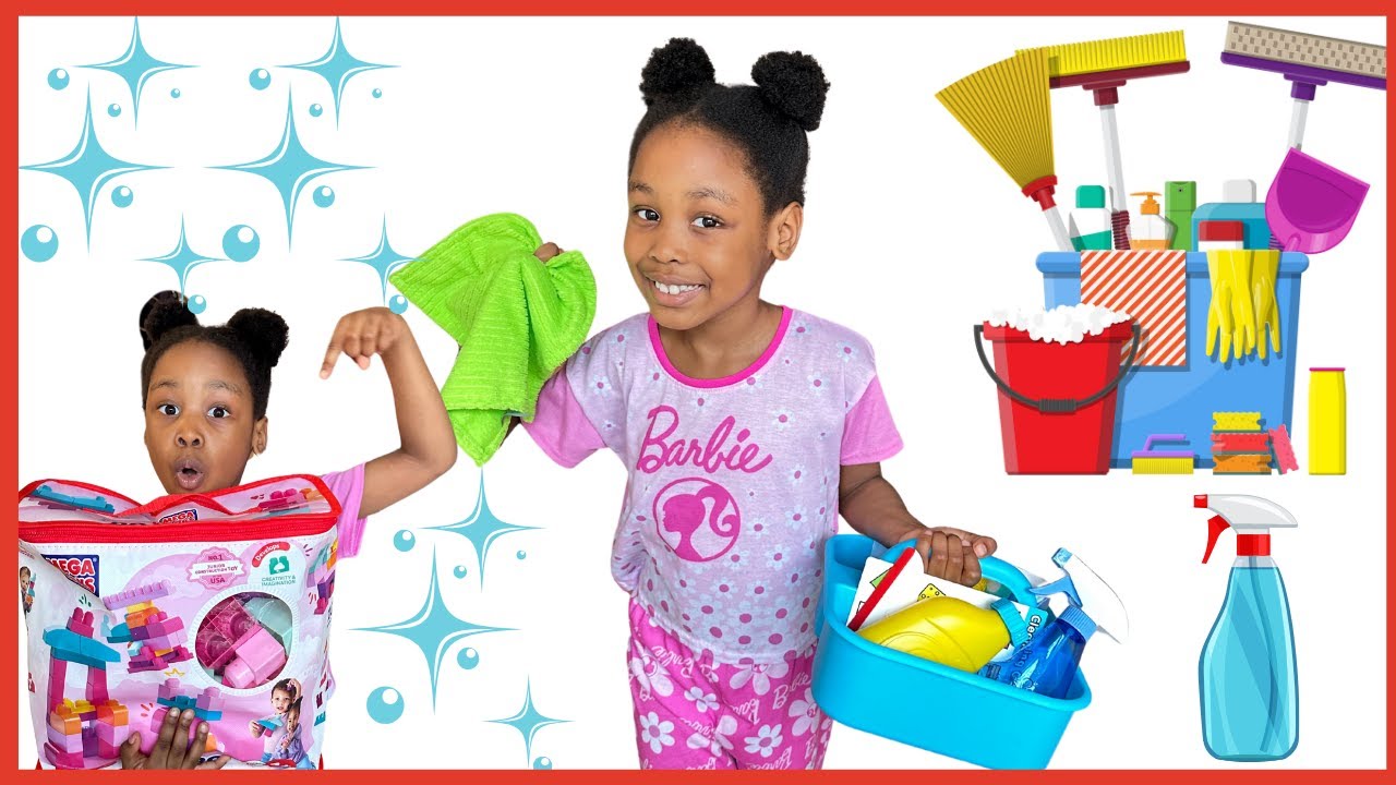 Chyse Pretend Play Clean Up Cleaning Toys! - YouTube