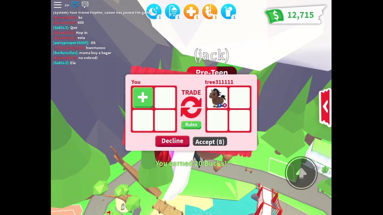 Trying to get a crow in adopt me and grind some other games - YouTube