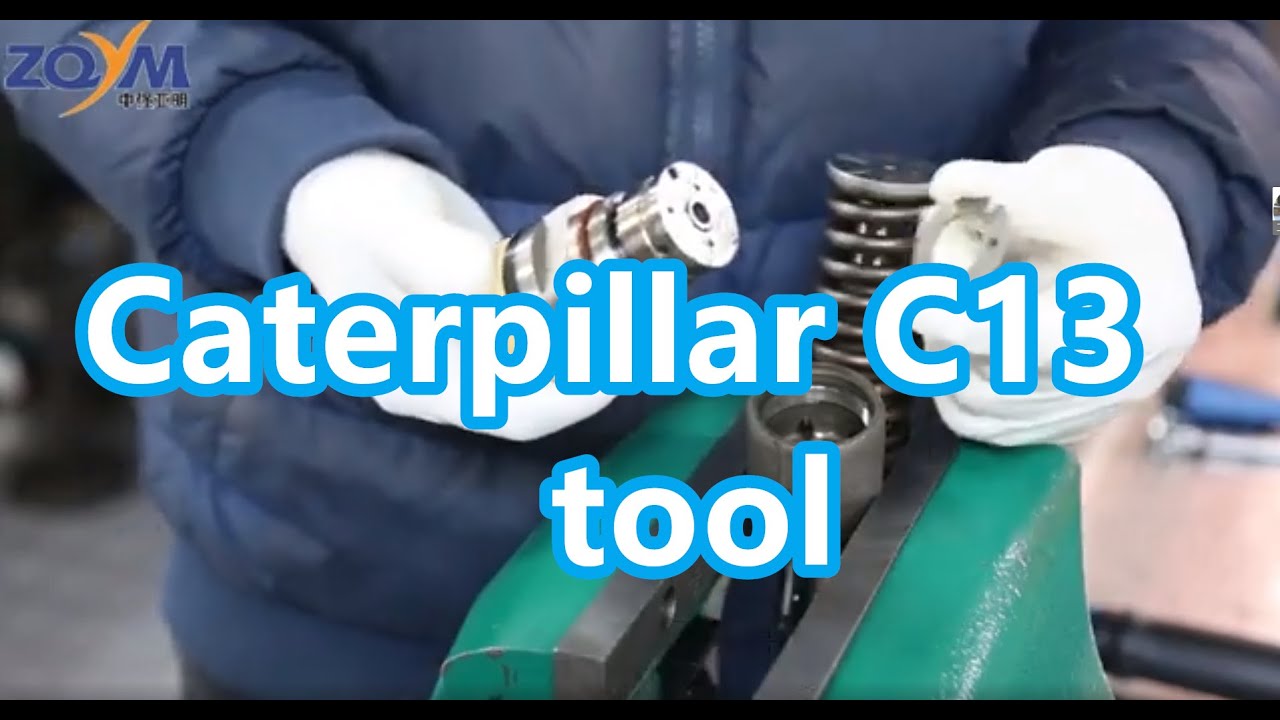 How to dismount and install Caterpillar C13 injector? - YouTube