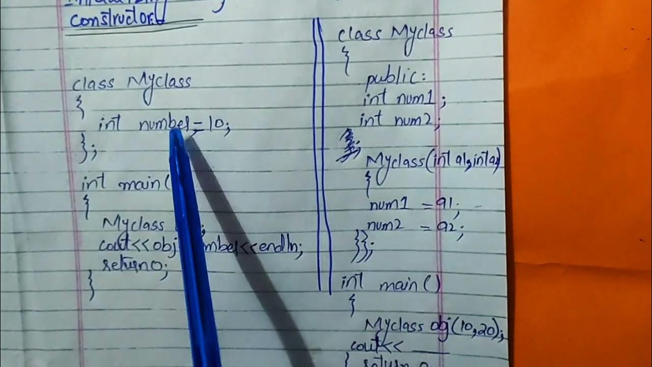 Creating Objects in case of Parameterized Constructor C++ / Object Oriented Programming Lectures ...