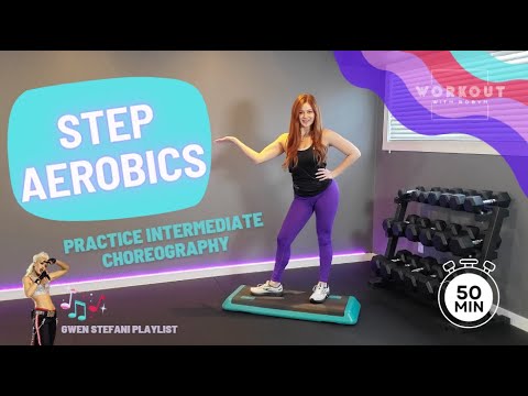 Intermediate step aerobics ️‍🔥 / Easy to learn, fat-burning cardio 132 ...