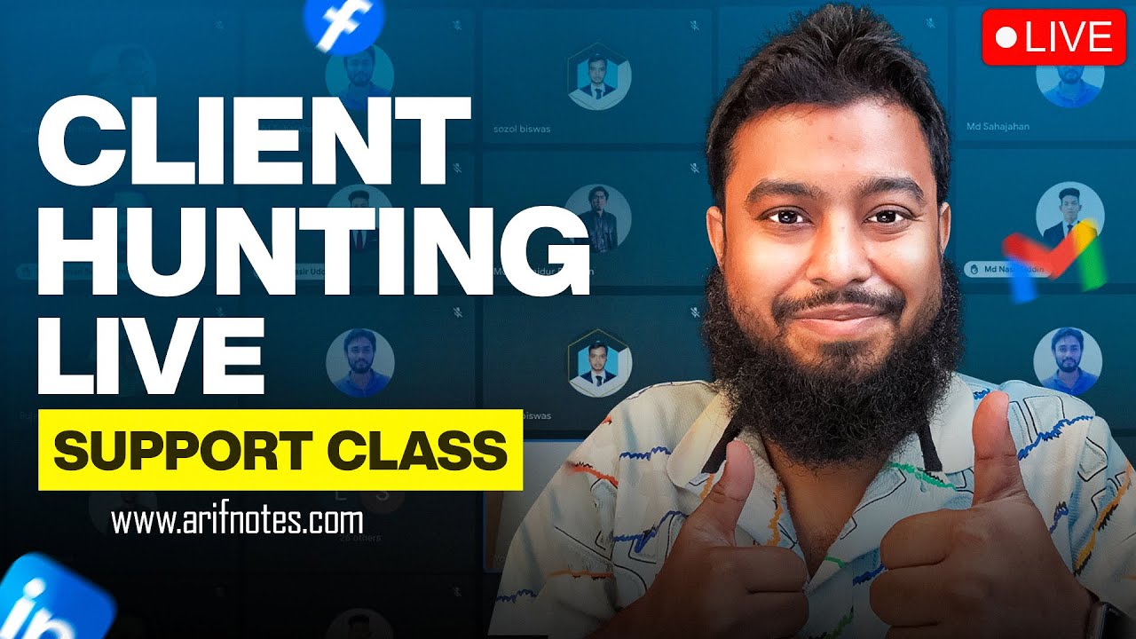 Client Hunting Live Support Class (arifnotes.com) - YouTube