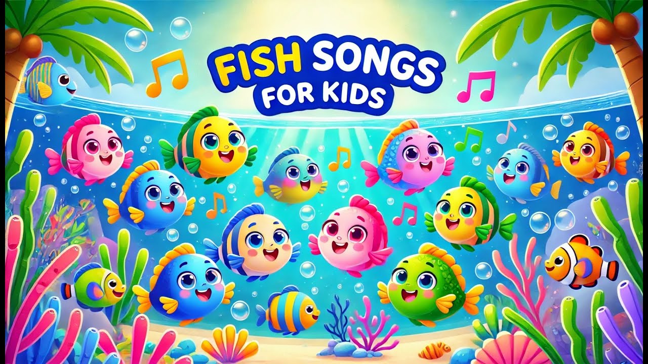 Fish Songs for Kids | Kinder Melodies Animal Songs Compilation - YouTube