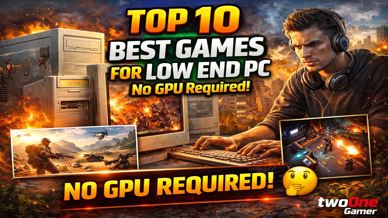 Top 10 Best Games for Low End PC 😱 | No GPU | 4GB RAM | Play Without ...