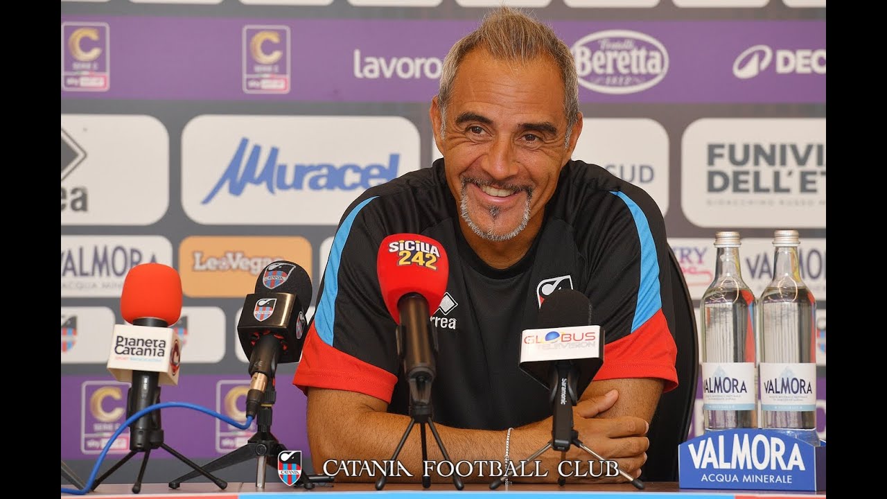 Conferenza pre-gara dell’allenatore del Catania Domenico Toscano - YouTube