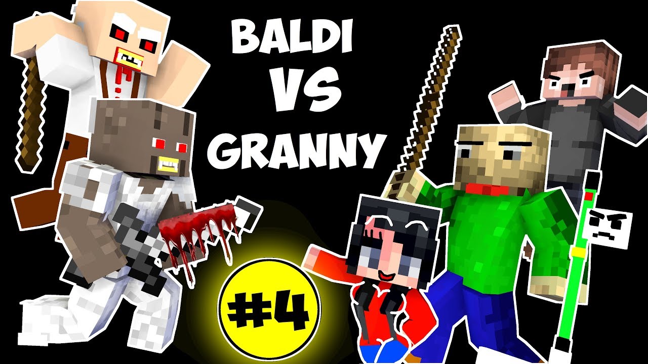 Monster School : BALDI'S BASICS VS GRANNY CHALLENGE PART 4 - Minecraft ...