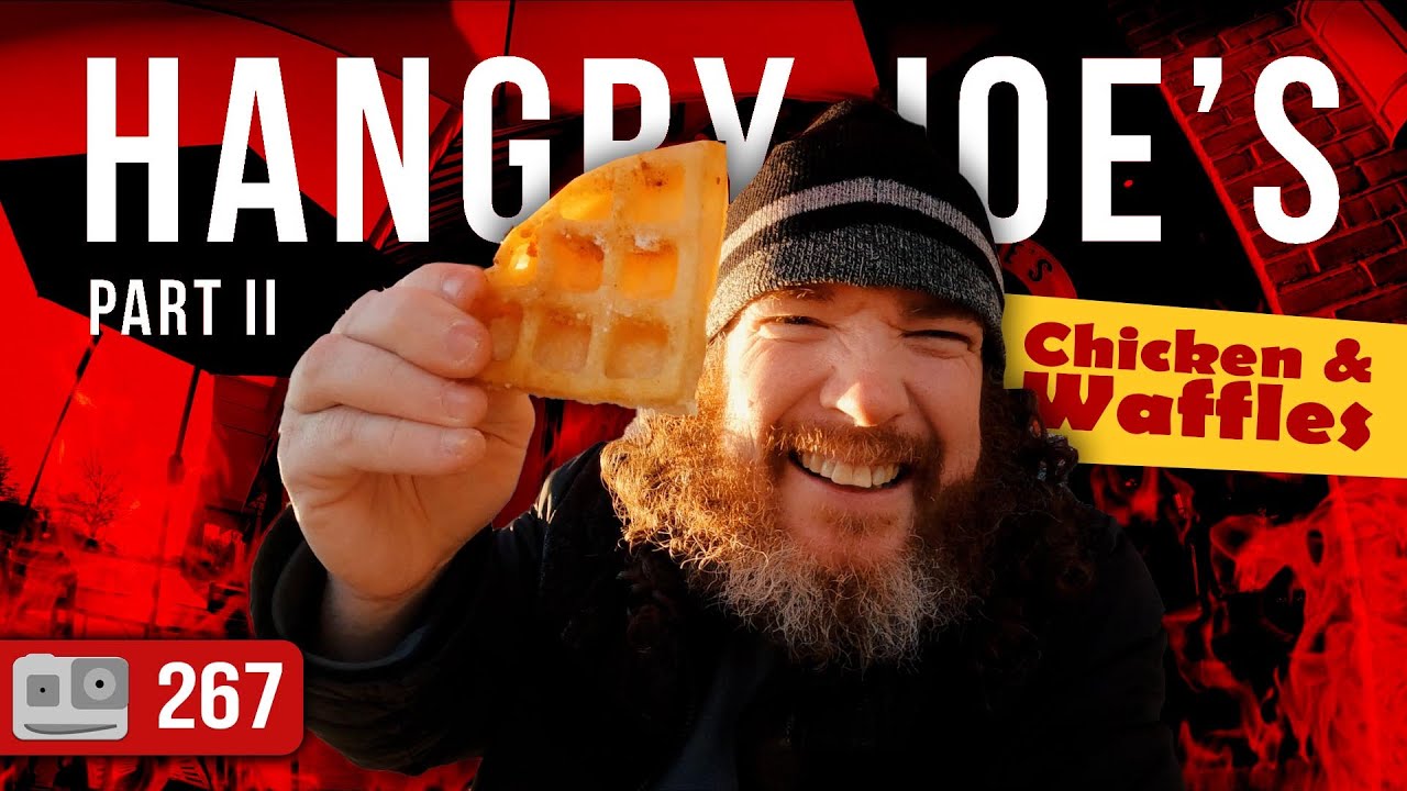 Hangry Joes Chicken & Waffles With That Fire Syrup For The Win - YouTube