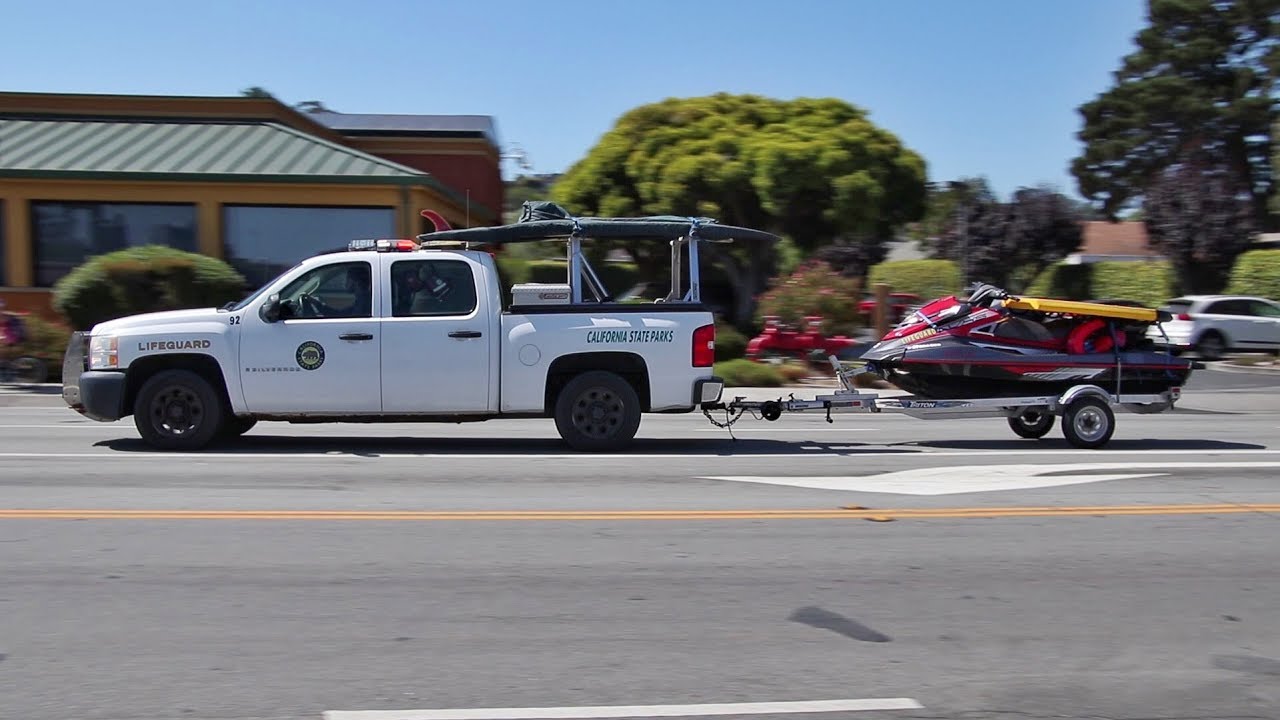 RARE State Parks Rangers, Fire Trucks & CAL FIRE Responding to a WATER ...