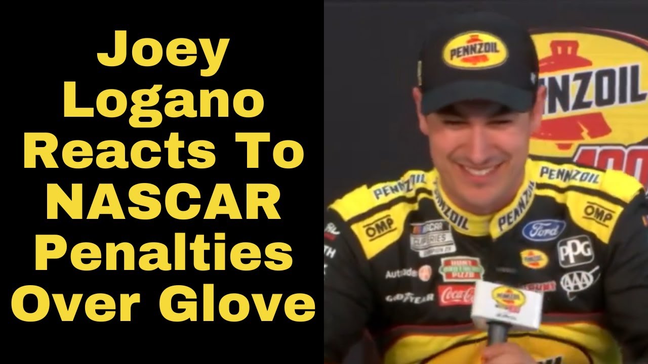 Joey Logano Responds to NASCAR Penalties Over Glove - YouTube