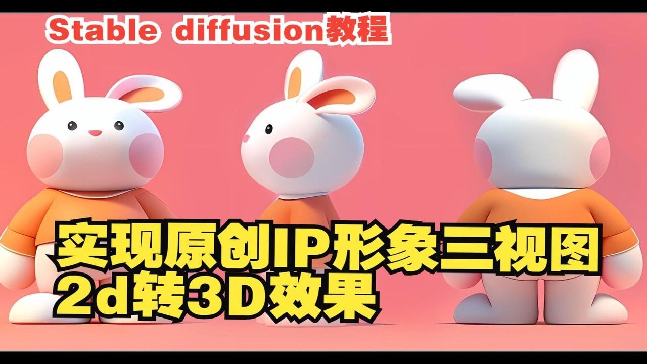 【Stabl diffusion案例教程】运用AI实现原创IP形象2D转3D效果 - YouTube