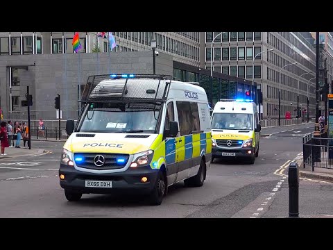 Metropolitan Police PSU carriers responding [Collection] - YouTube